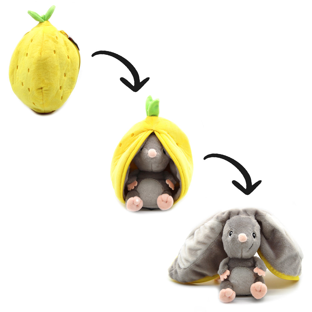 2-in-1 plush toy Rocket the mouse/lemon - Flipetz – Speedy Monkey LLC